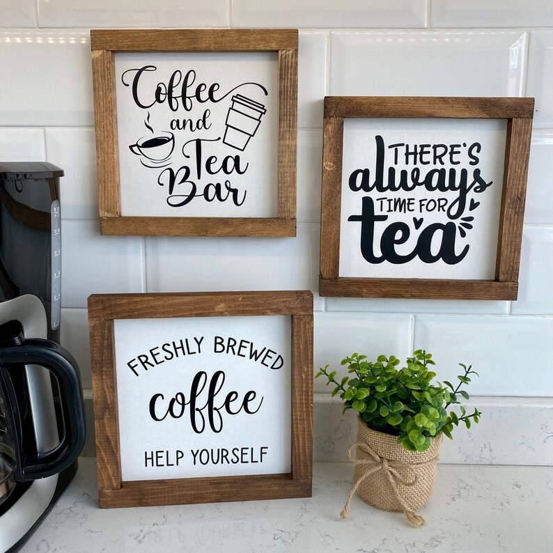 Coffee and Tea Bar Signs Coffee Sign Bundle Coffee and Tea - Etsy