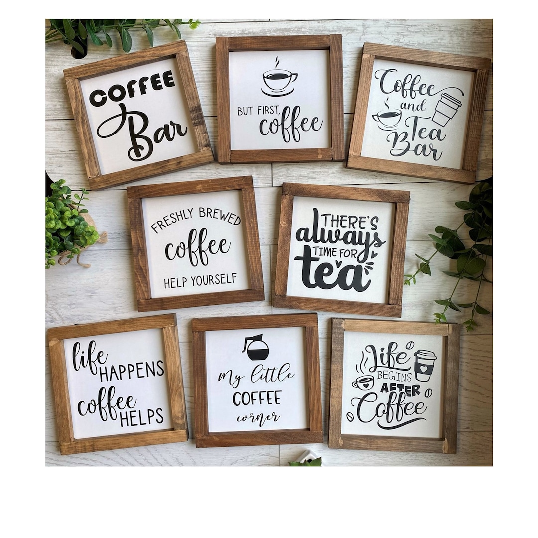 Coffee and Tea Bar Signs Coffee Sign Bundle Coffee and Tea Station but ...