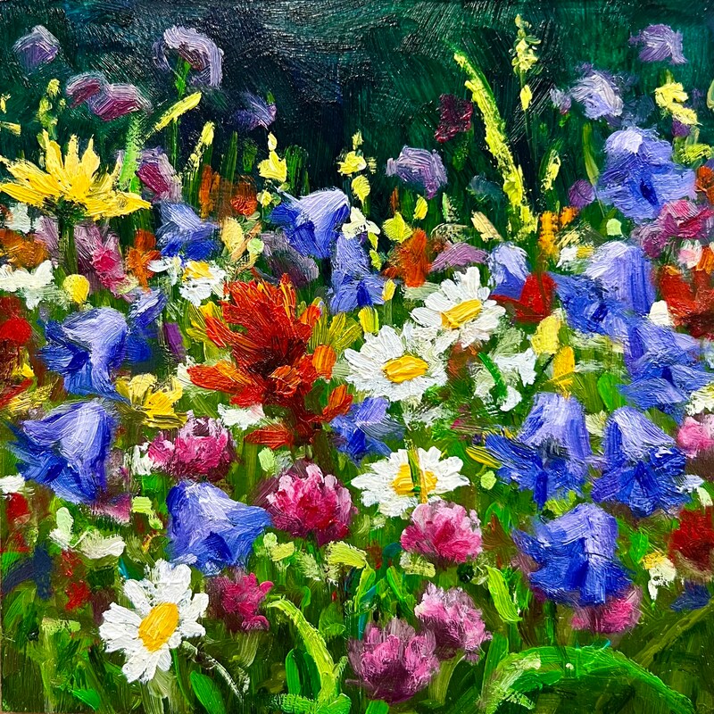 Wildflowers Painting - Etsy