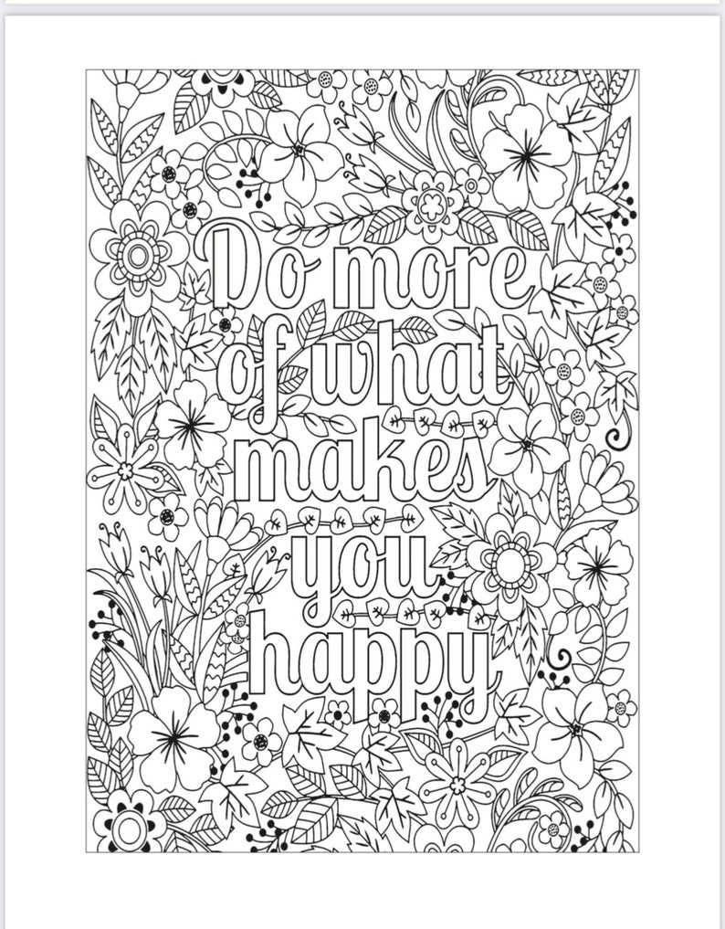 Coloring Book With Wise Words - Etsy UK