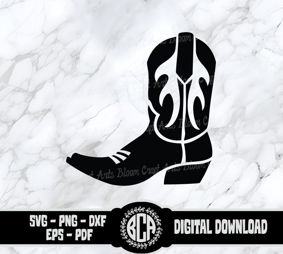 Cowboy Boot SVG | Western Boot Cut File for Cricut | Classic Cowgirl ...