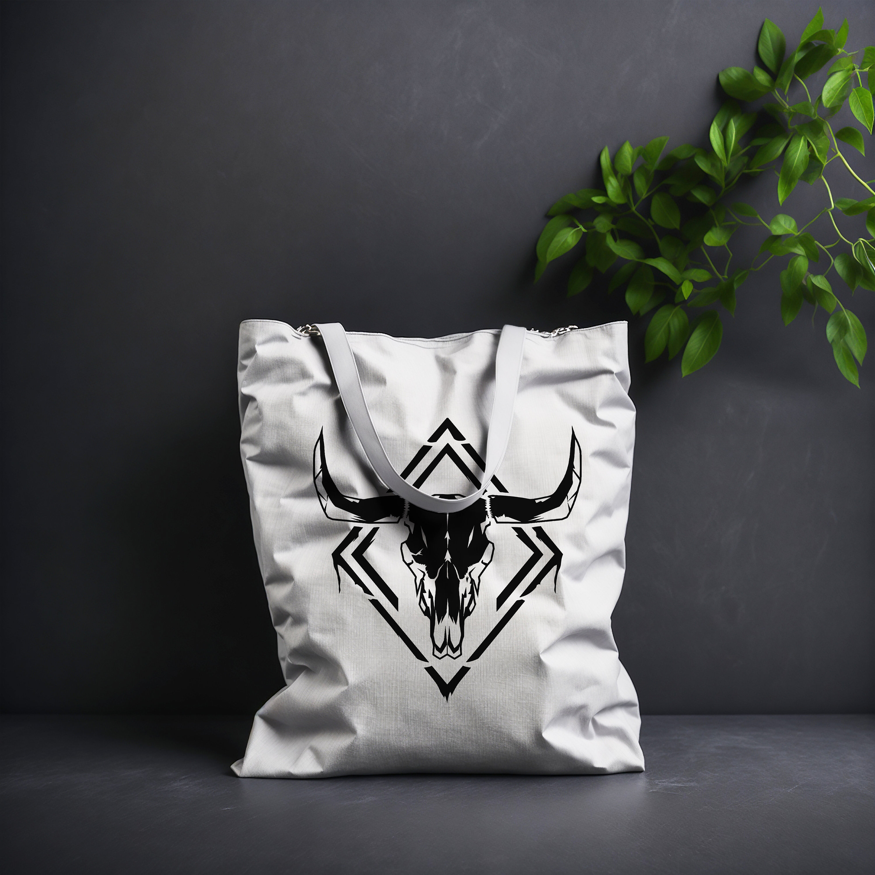 Western Longhorn Skull SVG Bull Skull Design Cow Skull on Diamond Frame ...
