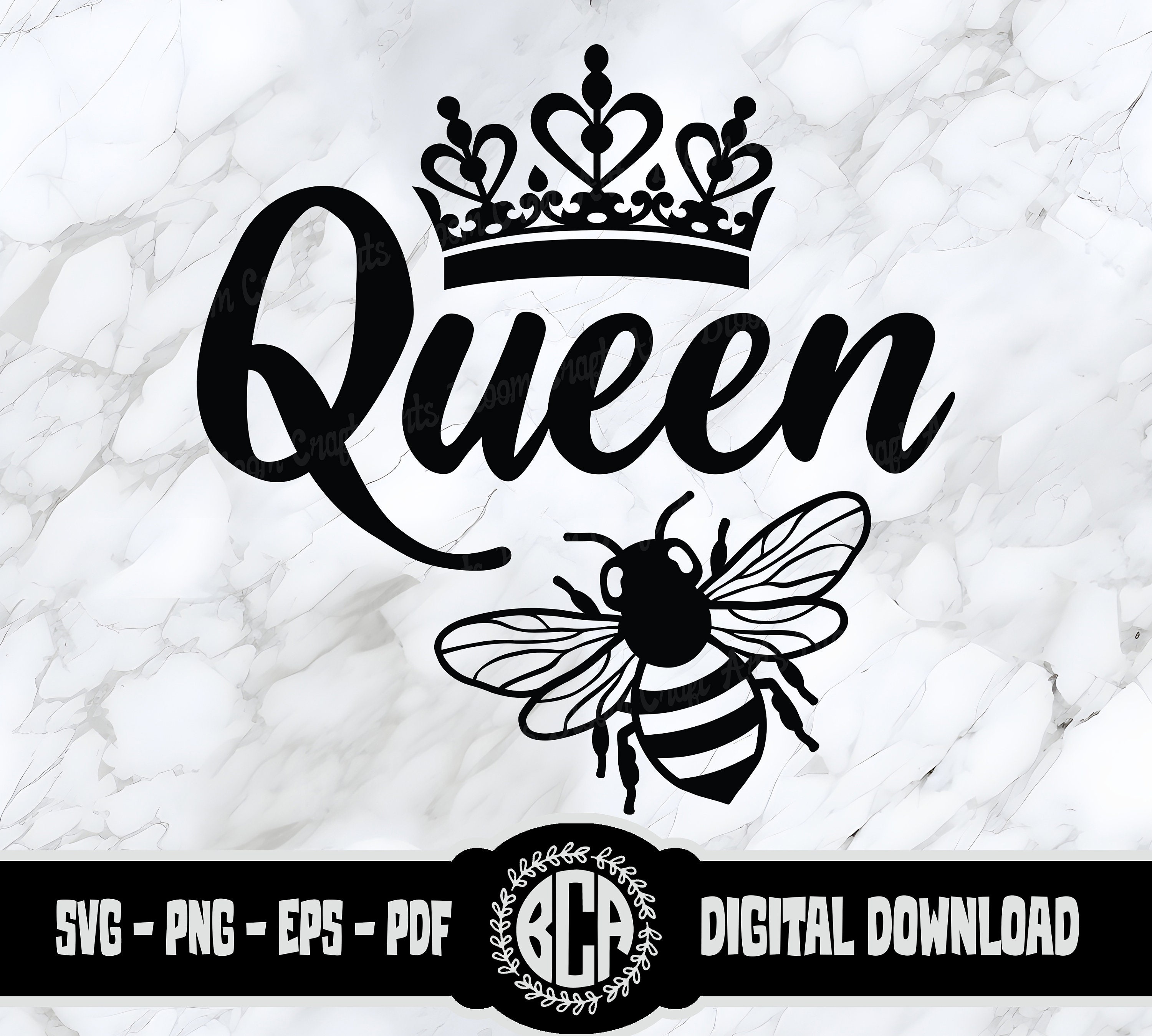 Queen Bee SVG | Queen Bee PNG | Bumble Bee Design | Honey Bee SVG ...