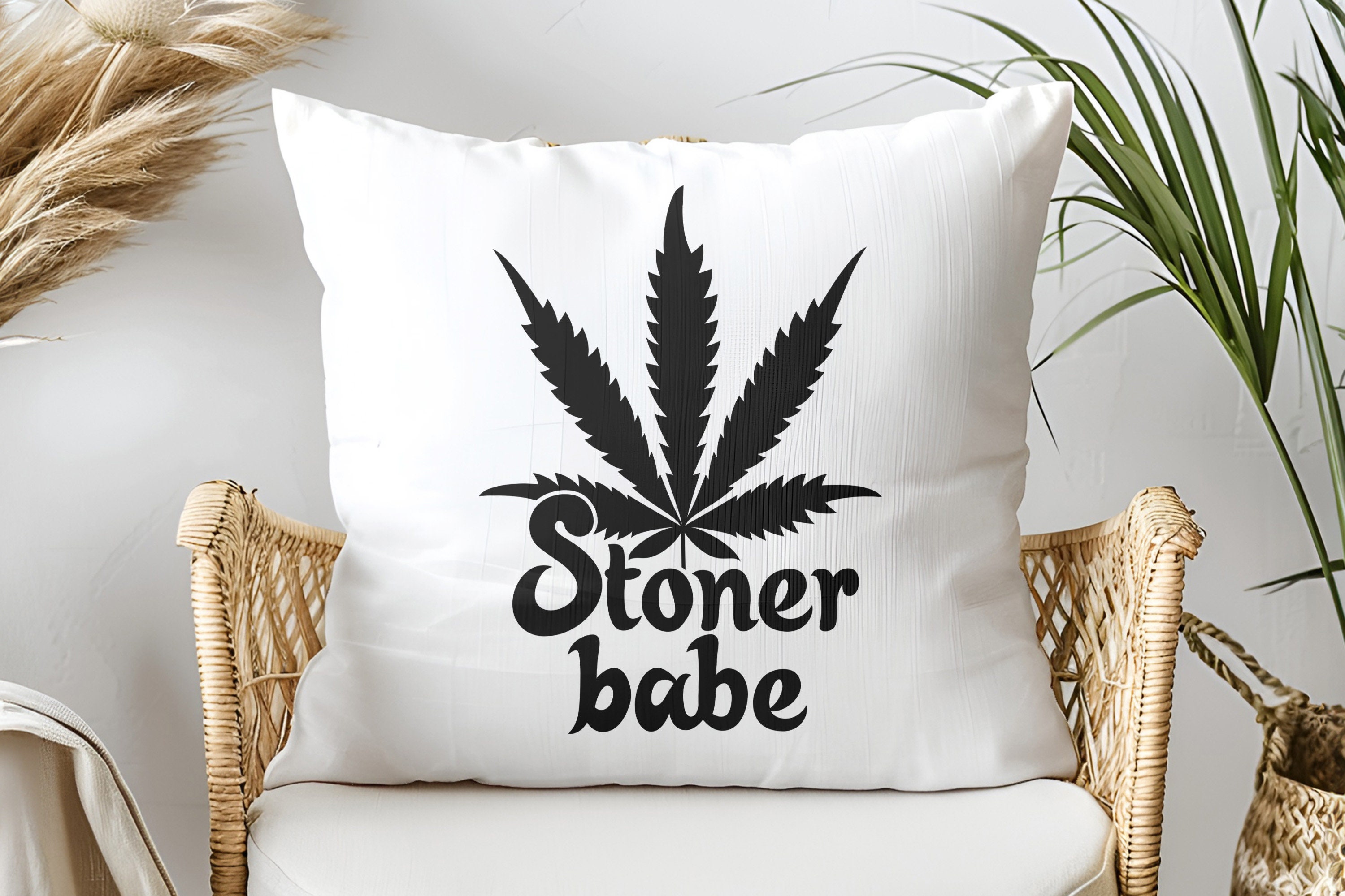 Stoner Babe SVG File Stoner Babe PNG Marijuana Leaf SVG Stoner Svg Cannabis Leaf Design Weed ...