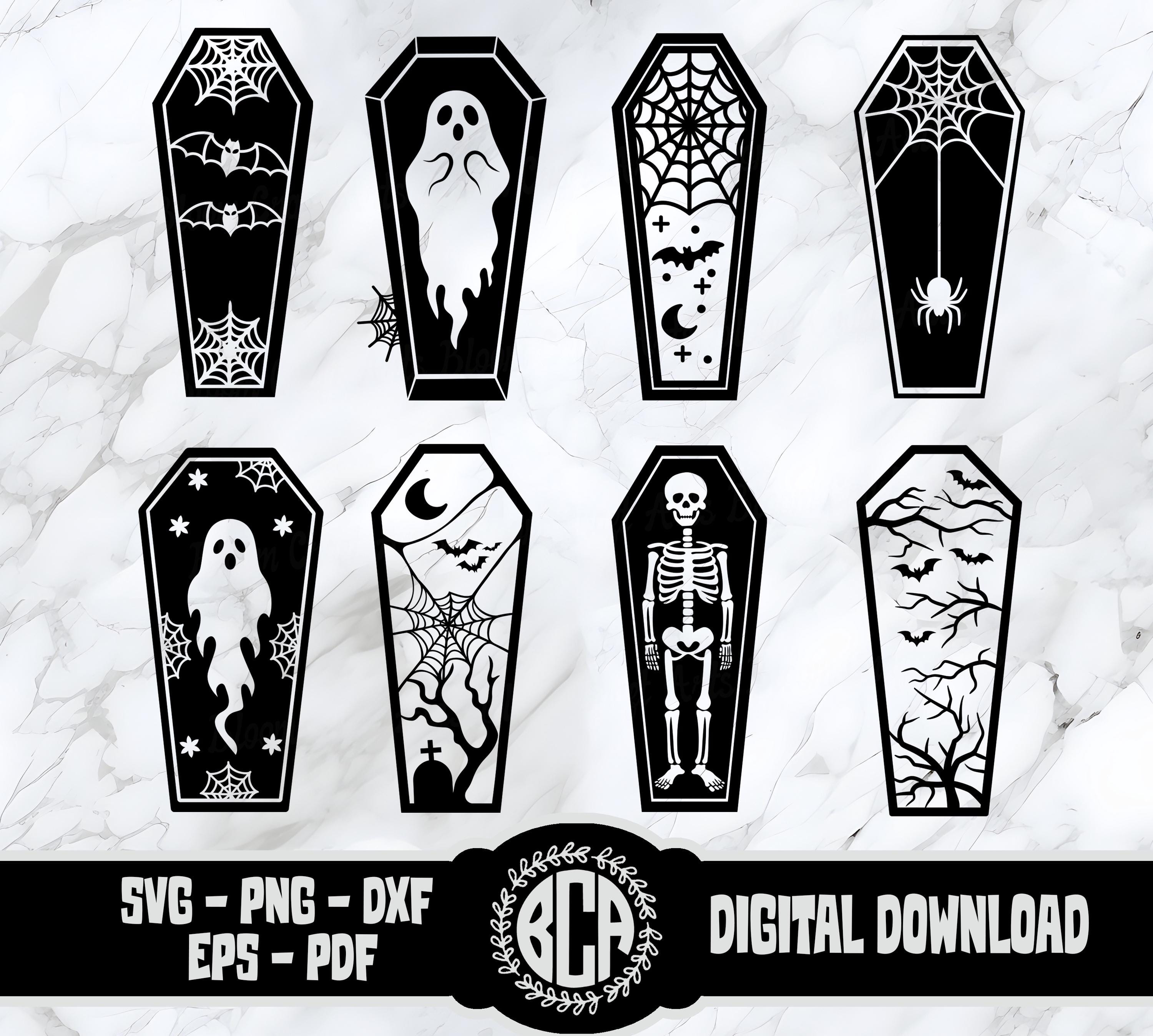Halloween Coffin SVG Bundle | Coffin PNG Bundle | Spooky Coffins for ...