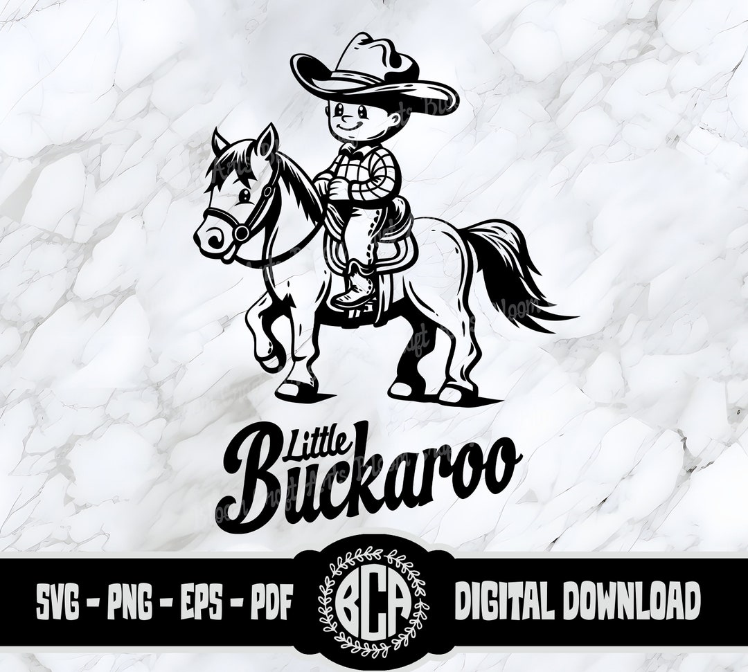 Little Buckaroo SVG | Cowboy Kid SVG | Little Cowboy Design | Western ...