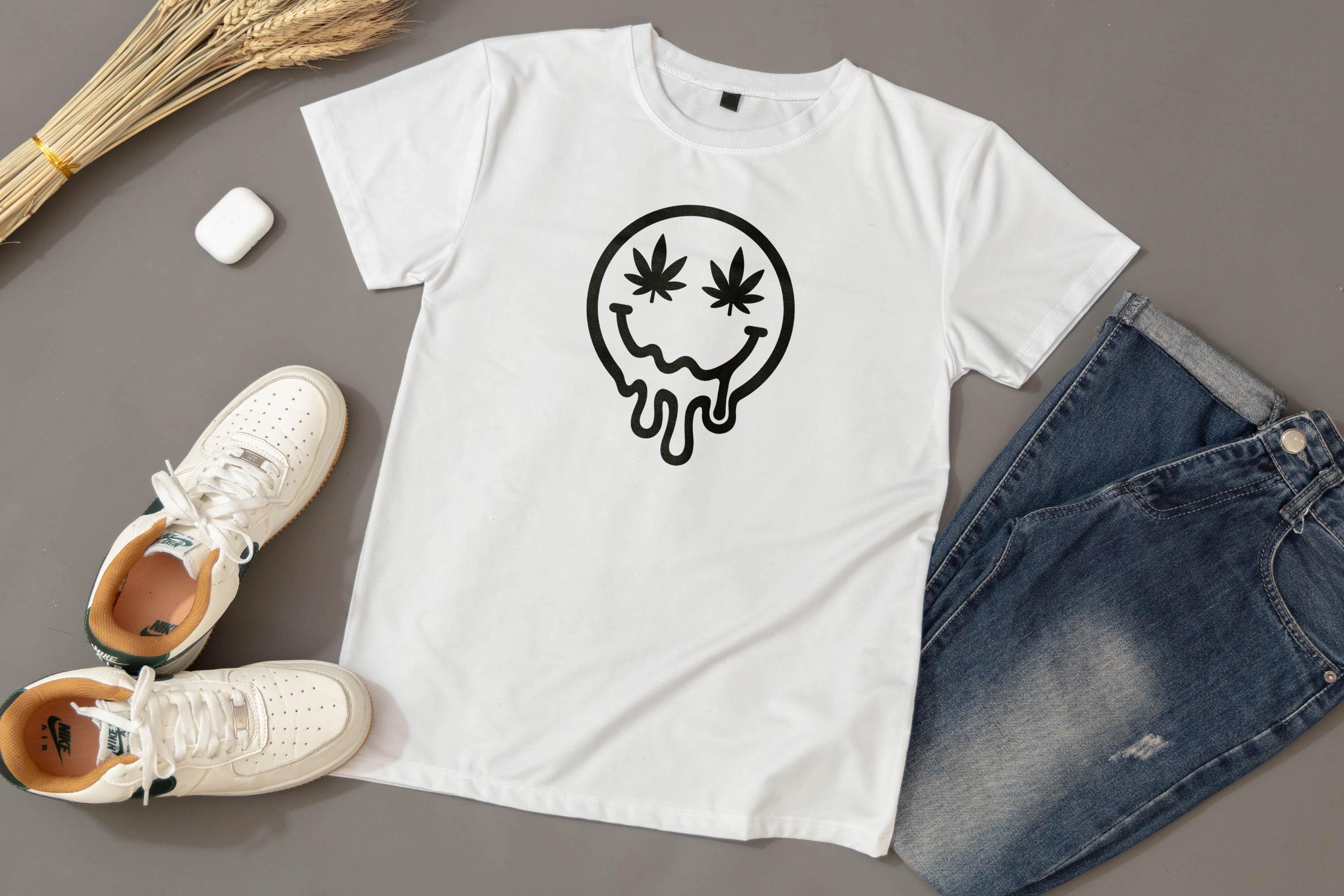 Weed Smiley Face SVG | Funny Stoner Design for Cricut | Weed Smiley SVG ...