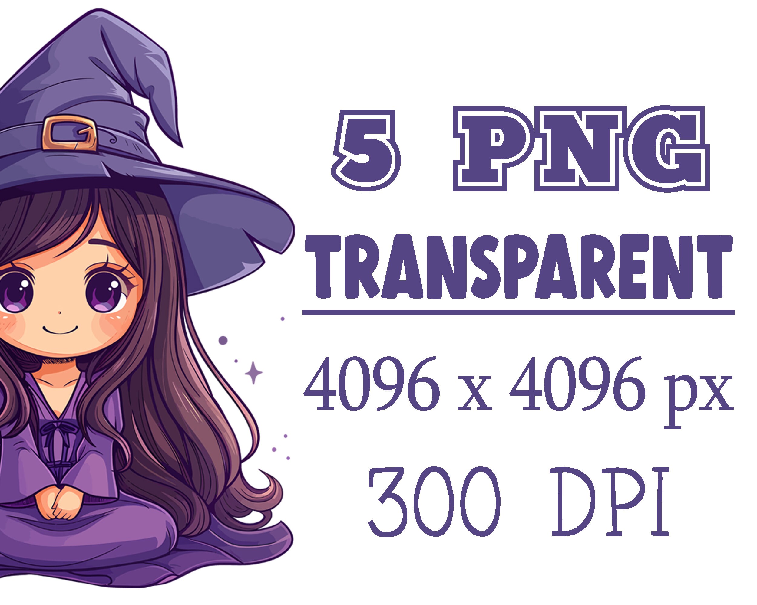 Kawaii Witchy Animal Friends PNG Clipart Set - Cute Magical Creatures ...