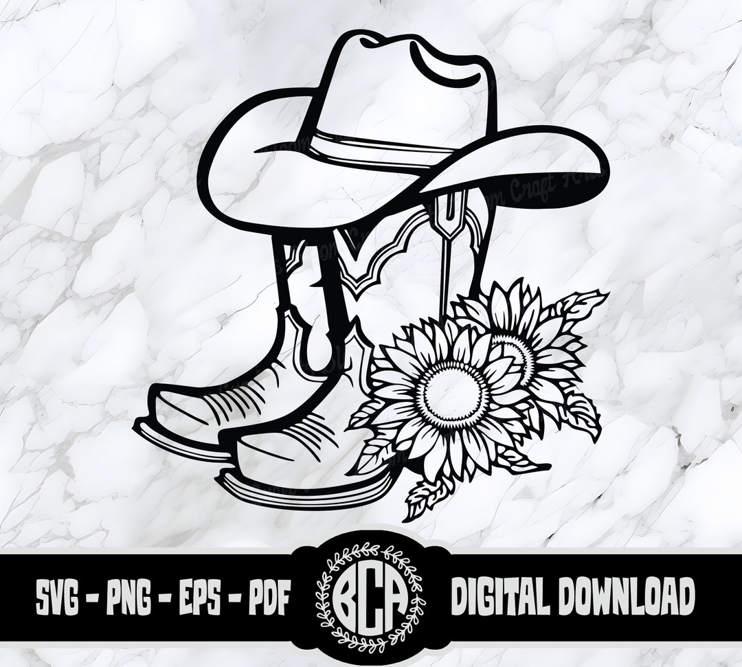 Floral Cowboy Boots SVG | Western Cowboy Boots SVG | Cowboy Boots and ...