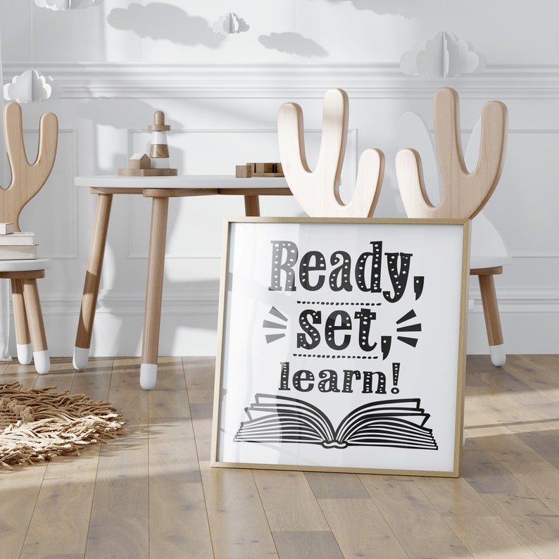 Ready Set Learn SVG Ready, Set, Learn PNG Education Quotes SVG Open ...