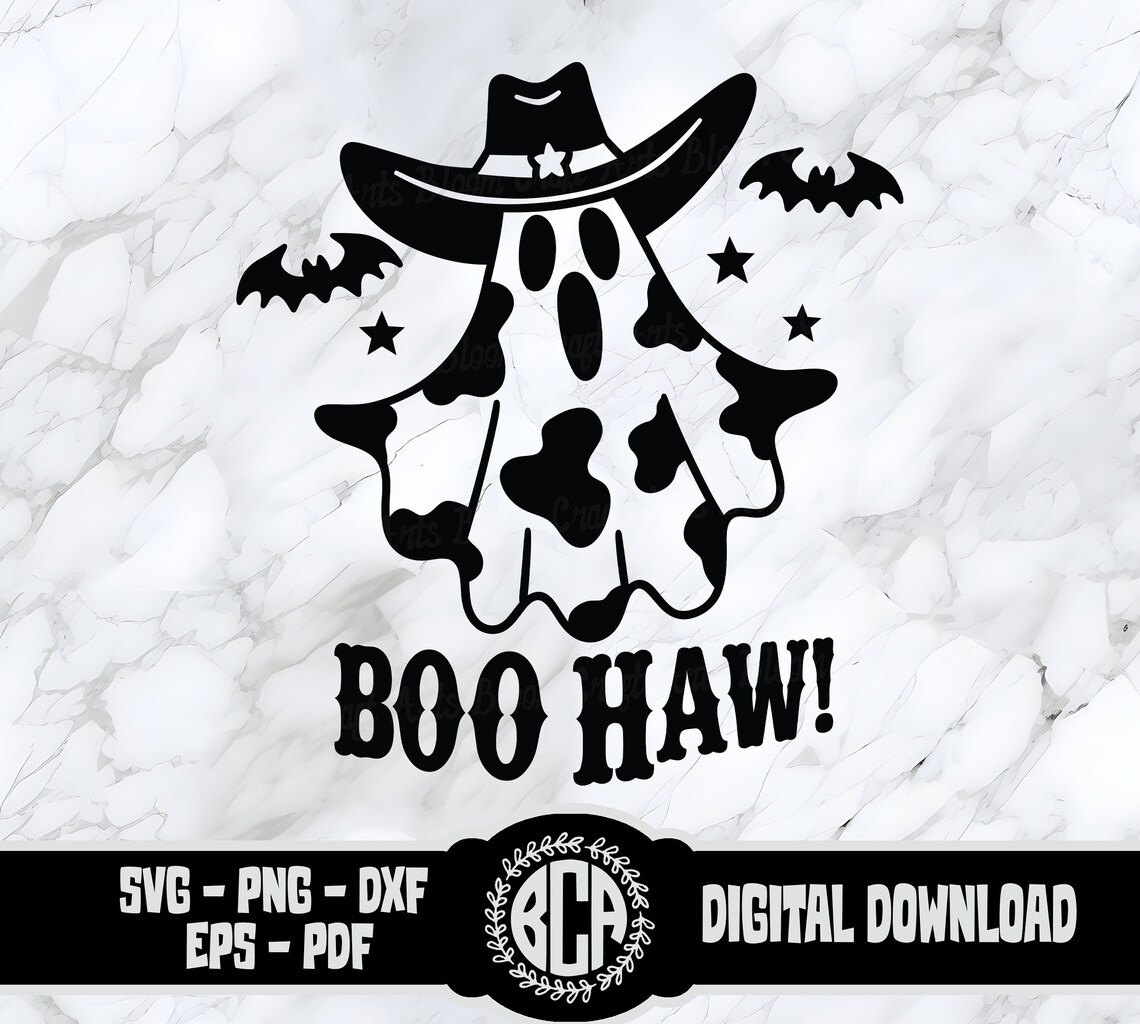Boo Haw SVG | Boo Haw! SVG | Cowboy Ghost SVG | Western Ghost Svg ...