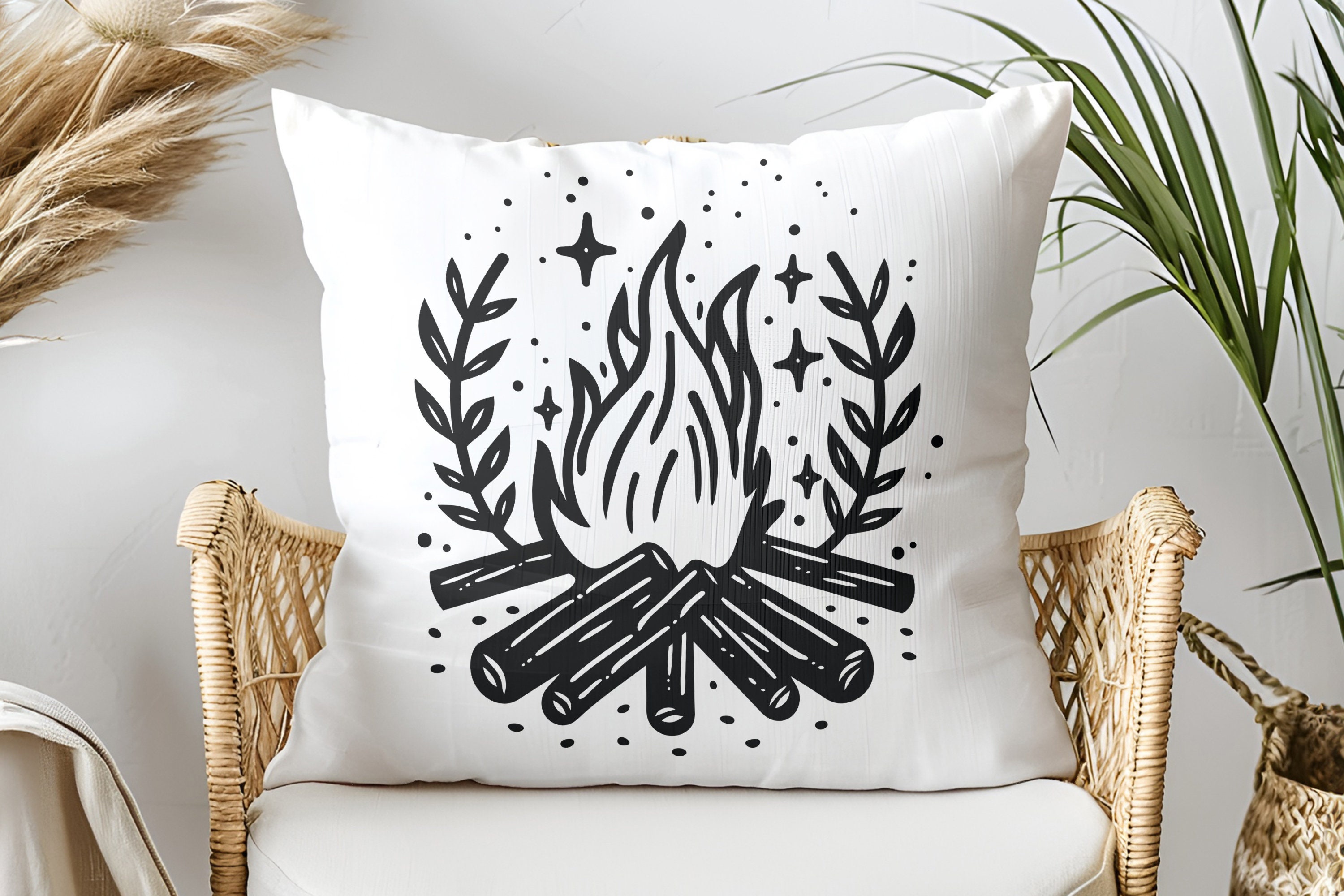 Campfire SVG Cozy Fire SVG Campfire DXF Cute Campfire Wall Art Camping ...