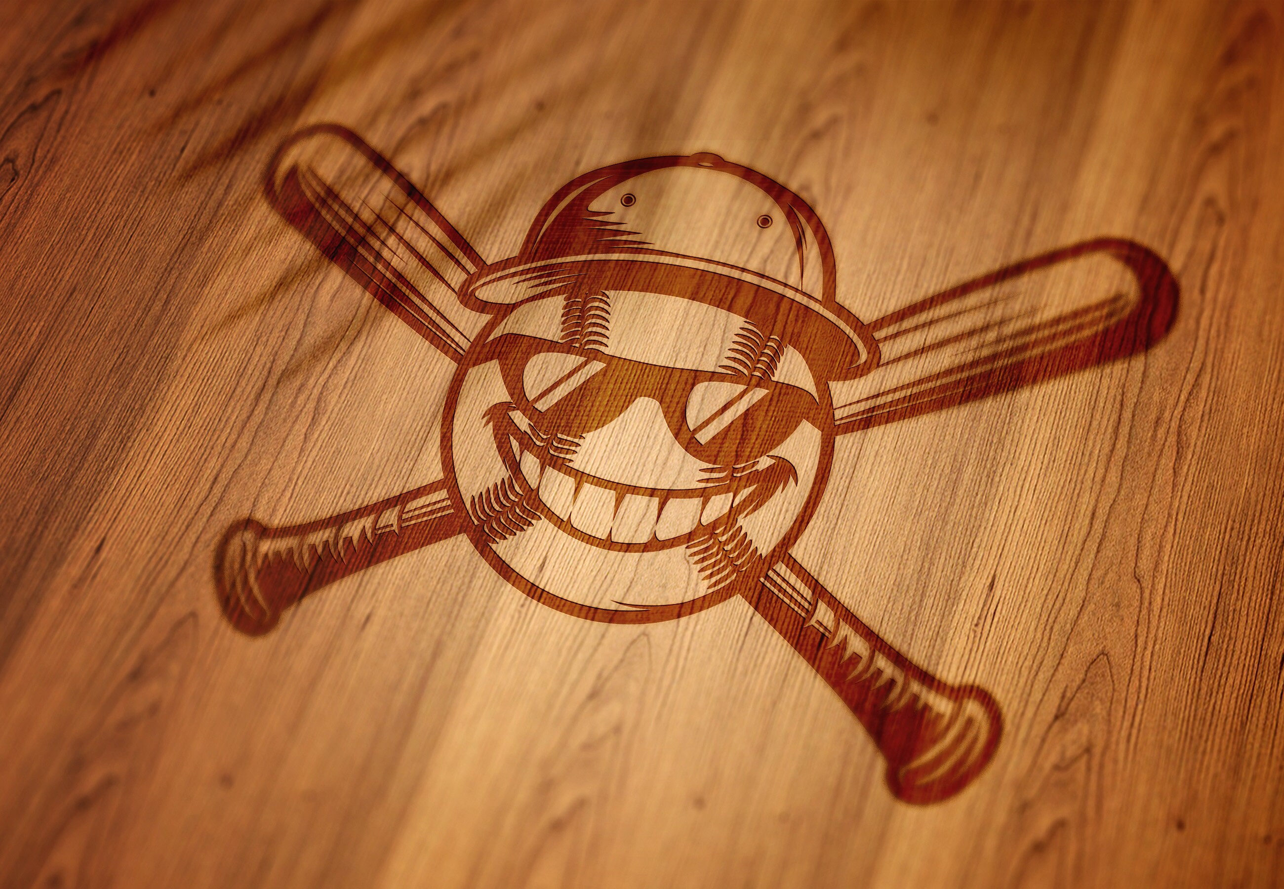 Smiling Baseball SVG | Baseball Logo SVG | Baseball and Bats SVG ...