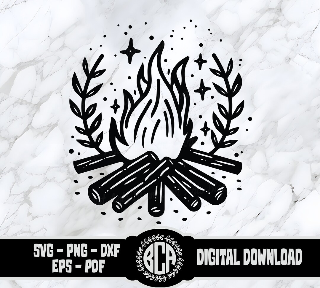 Campfire SVG | Cozy Fire SVG | Campfire DXF | Cute Campfire Wall Art ...