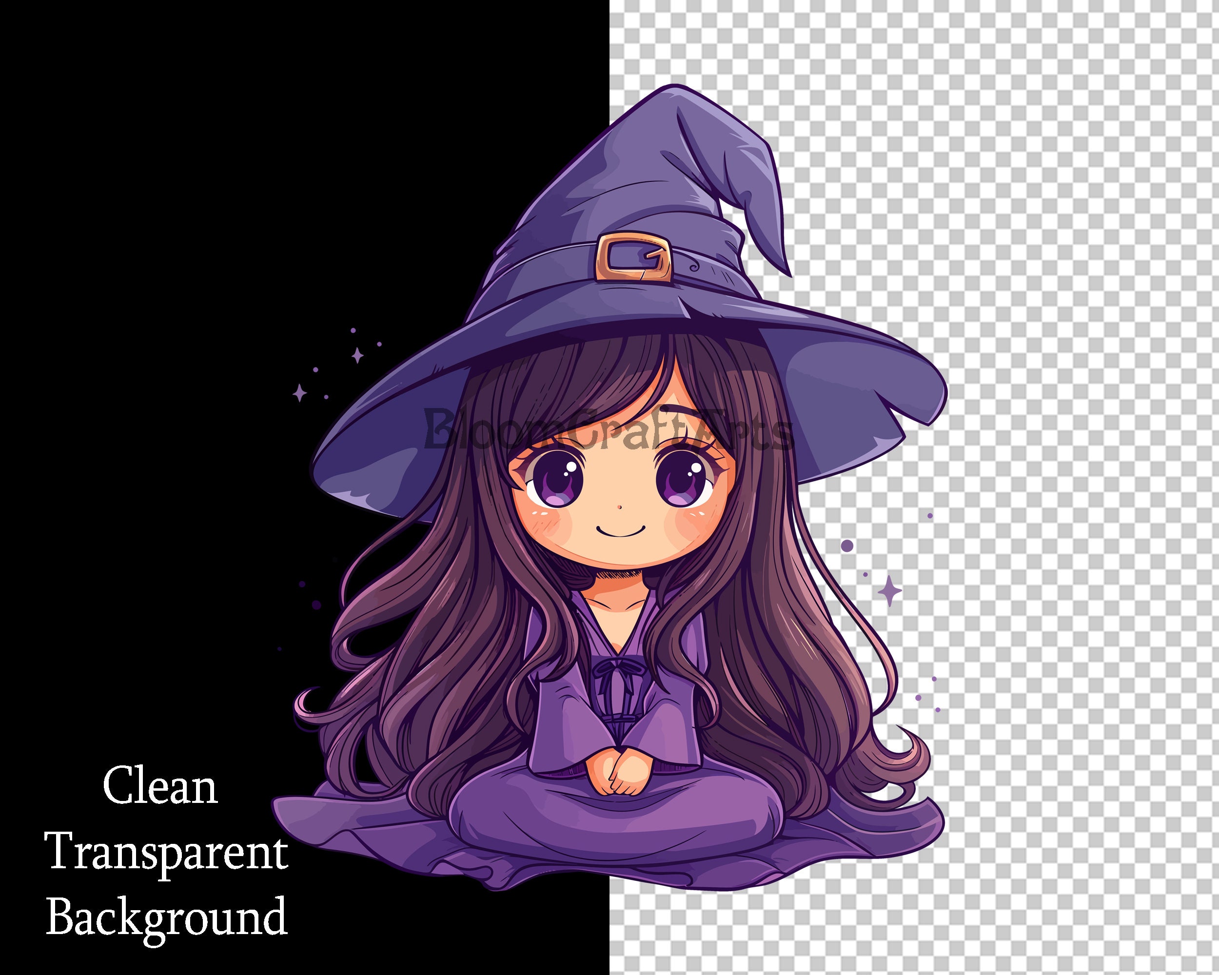 Kawaii Witchy Animal Friends PNG Clipart Set - Cute Magical Creatures ...