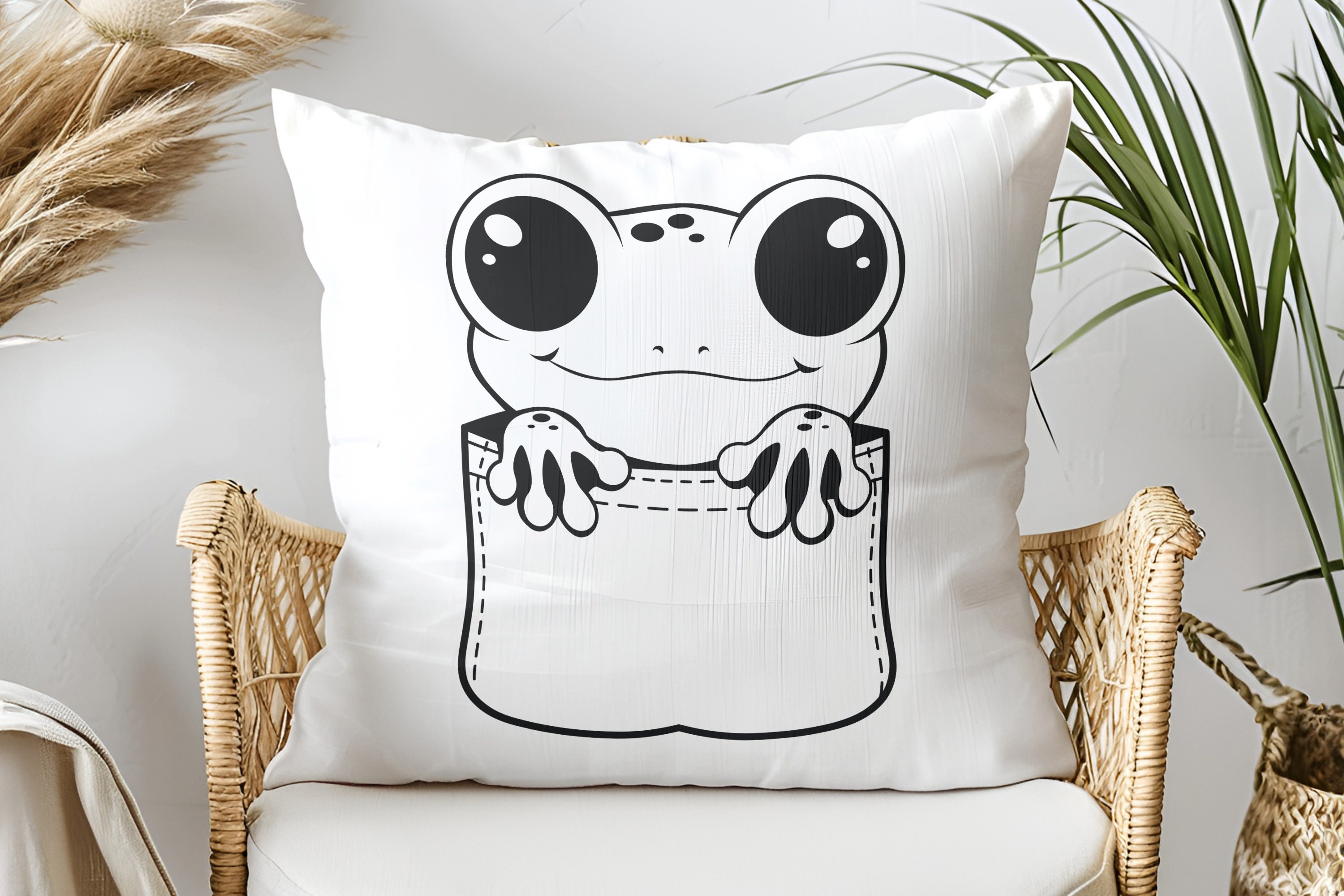 Cute Frog in Pocket SVG | Kawaii Frog SVG | Pocket Frog PNG | Cute Frog ...