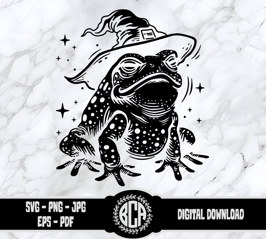 Celestial Toad SVG Instant Download, Enchanted Toad and Stars Png, Witchcraft Clipart Svg Files ...