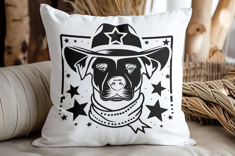 Wild West Cowboy Dog SVG, Sheriff Dog PNG, Western Dog Clipart, Lone ...