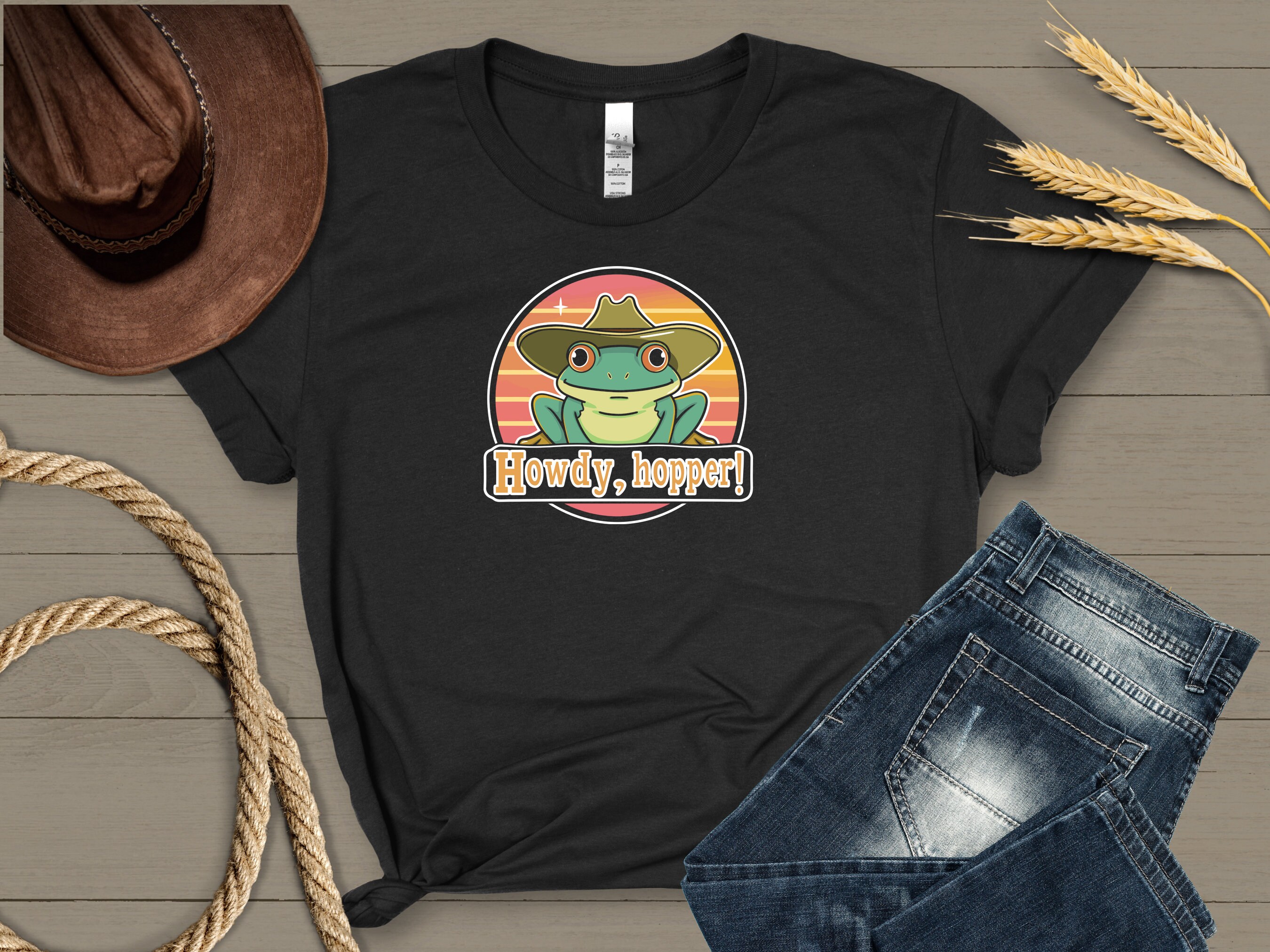 Cute Cowboy Frog PNG | Retro Cowboy Frog Design | Kawaii Frog PNG ...