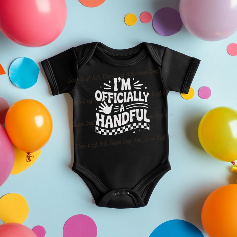 Funny Toddler SVG | I'm Officially a Handful Quote PNG | Cute Birthday ...