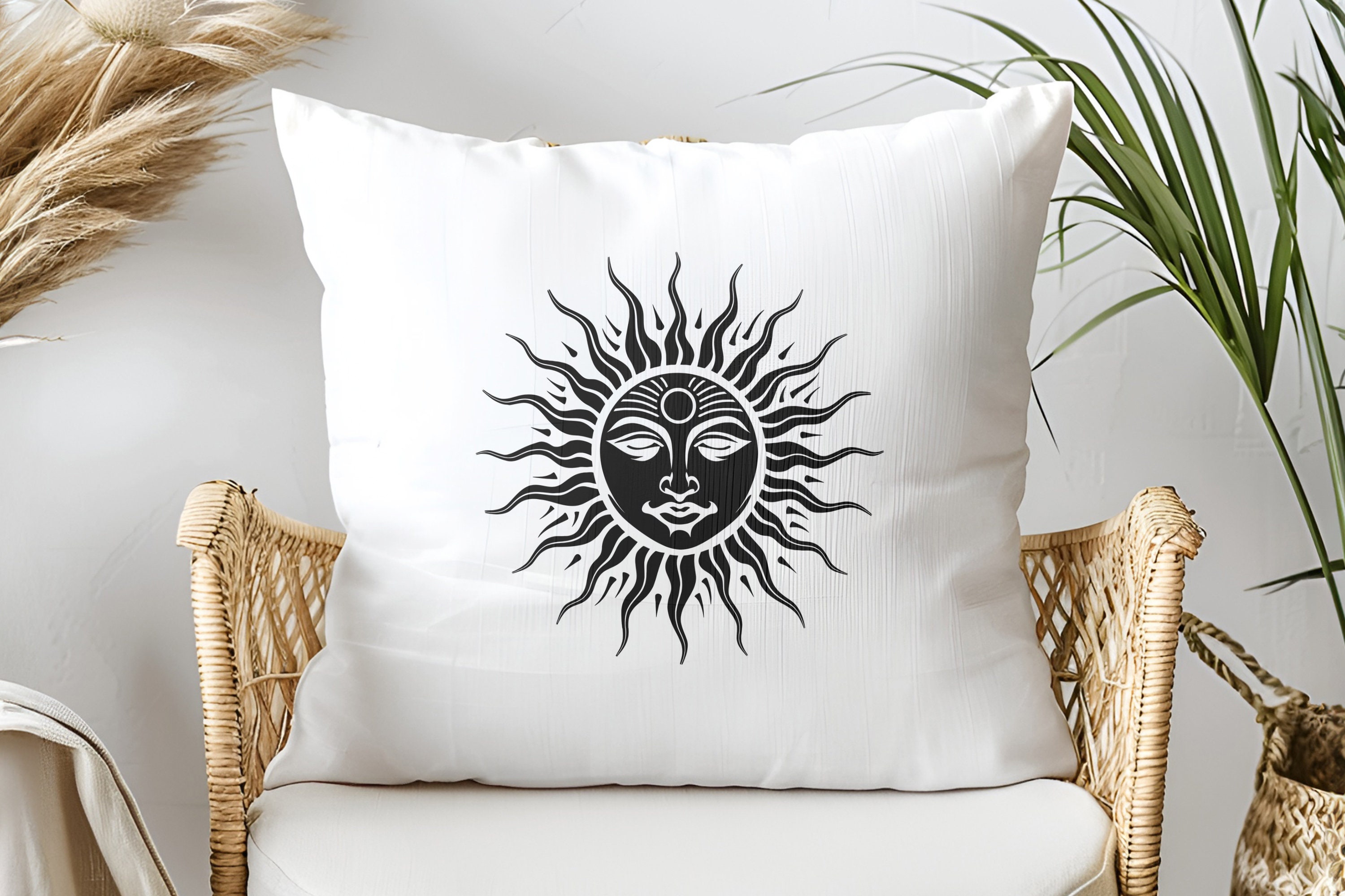 Celestial Sun SVG | Mystical Sun Face SVG | Sun With Face PNG ...