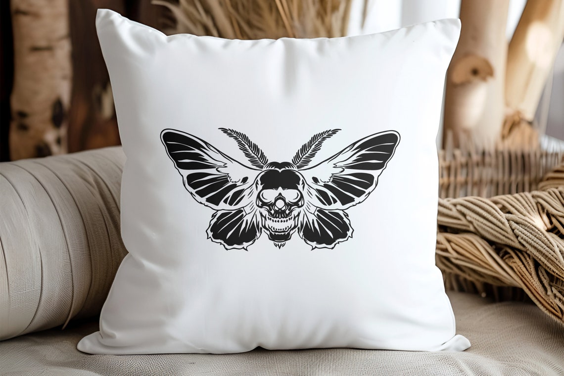Gothic Skull Moth SVG, Mystical Deaths Head Hawkmoth Png Digital ...
