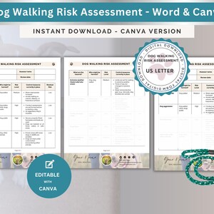 Dog Walking Risk Assessment Template Dog Walker Risk Evaluation ...