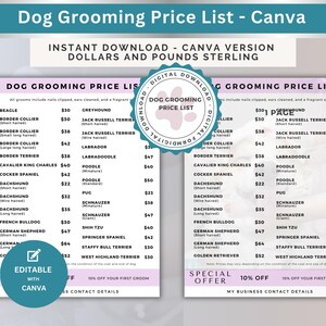 Dog Grooming Business Plan Template: Mobile Salon Startup (PDF) - Etsy