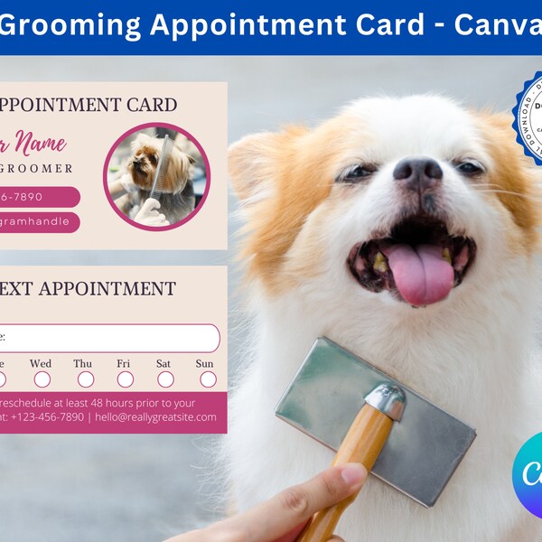 Dog Grooming Appointment Cards - Etsy