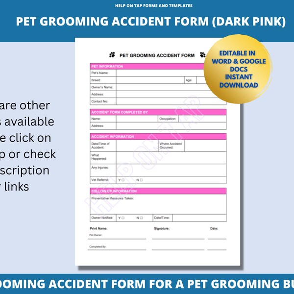 Dog Incident Report - Etsy