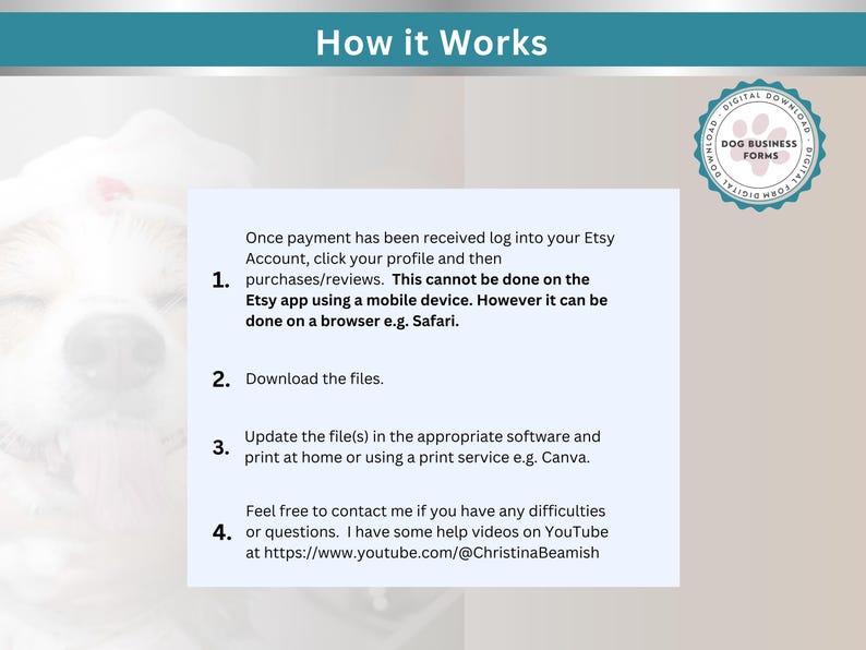 Dog Grooming Report Card Template Printable Pet Grooming Client Form ...