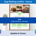 Dog Walking Leaflet | Canva Dog Walking Poster | Dog Walking Service ...