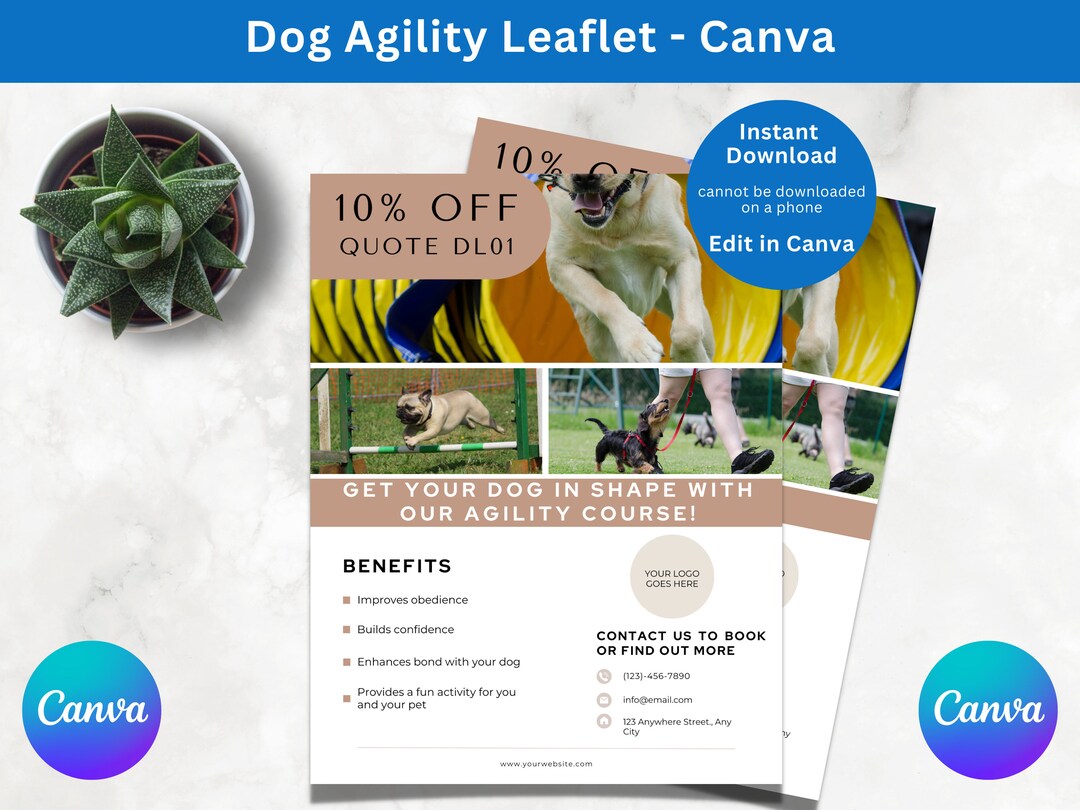 Dog Training Flyer Template Agility Training Courses for Dogs Obedience ...