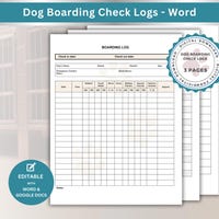 Editable Dog Boarding Contract Template - Etsy