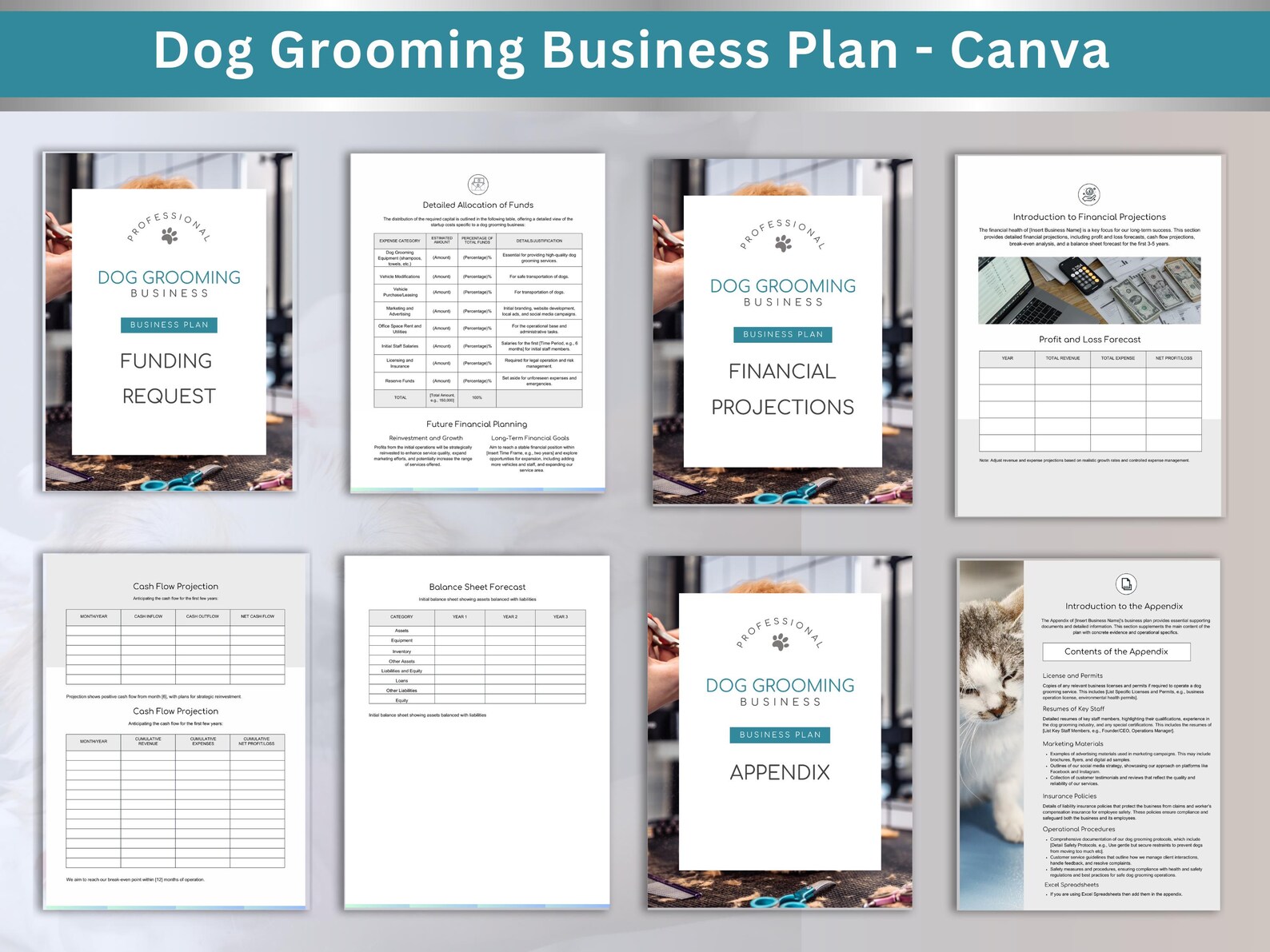 Dog Grooming Business Plan Template: Mobile Salon Startup (PDF) - Etsy