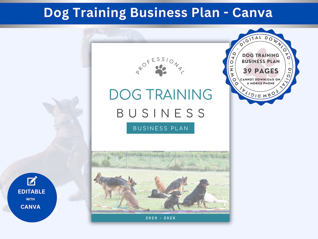Dog Training Business Plan Template Executive Summary for a Start-up ...