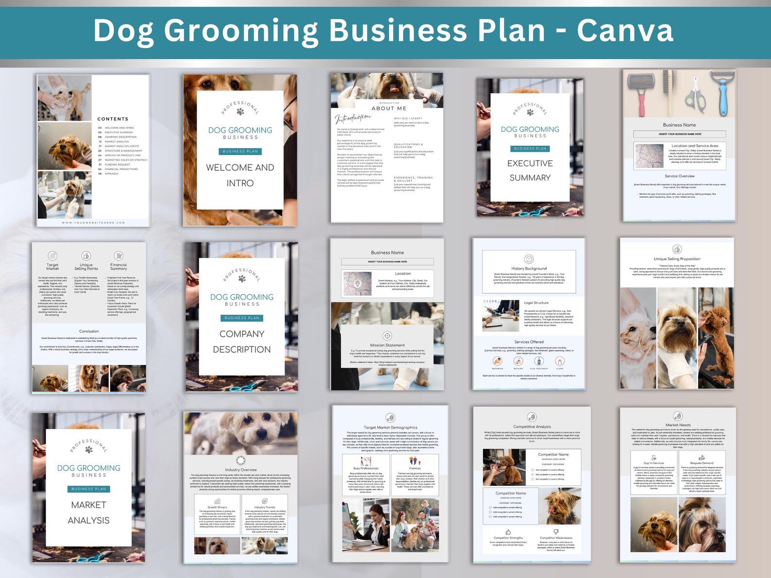 Dog Grooming Business Plan Template: Mobile Salon Startup (PDF) - Etsy