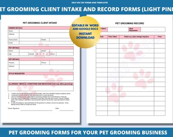 Dog Grooming Form blue Mobile Dog Grooming Template Dog Grooming ...