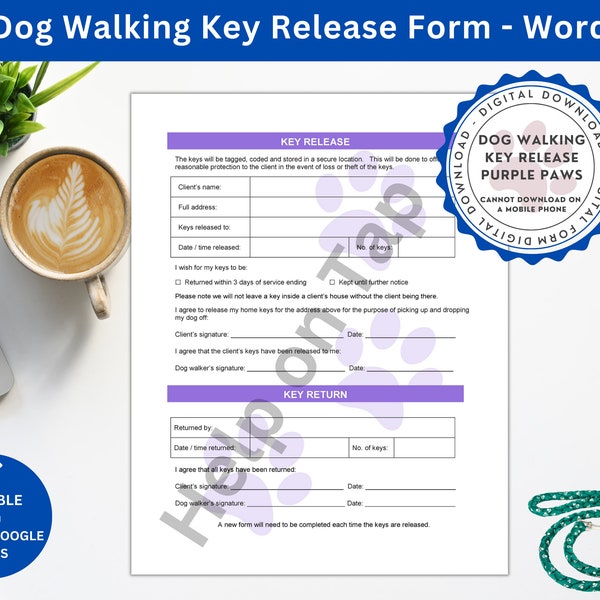 Tenant Key Receipt - Etsy