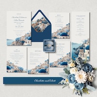 Greek Wedding Invitation Template, Ancient City Themed Wedding Invites ...