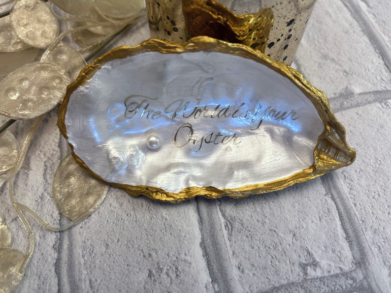 The World is Your Oyster Gold Shell. Motivational or - Etsy UK