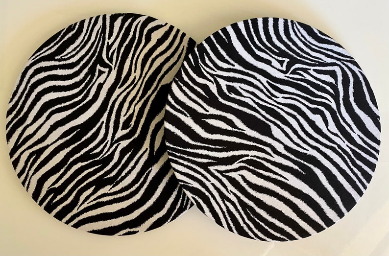 Set of 4 Animal Print / Leopard and Zebra Charger Plate Covers - Etsy
