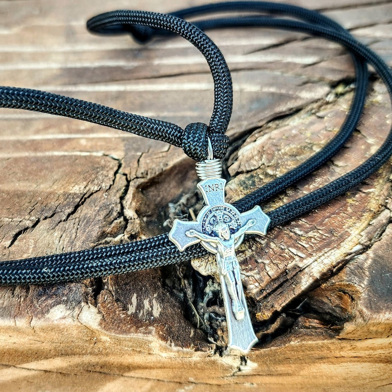 Necklace Demon Cross - Etsy