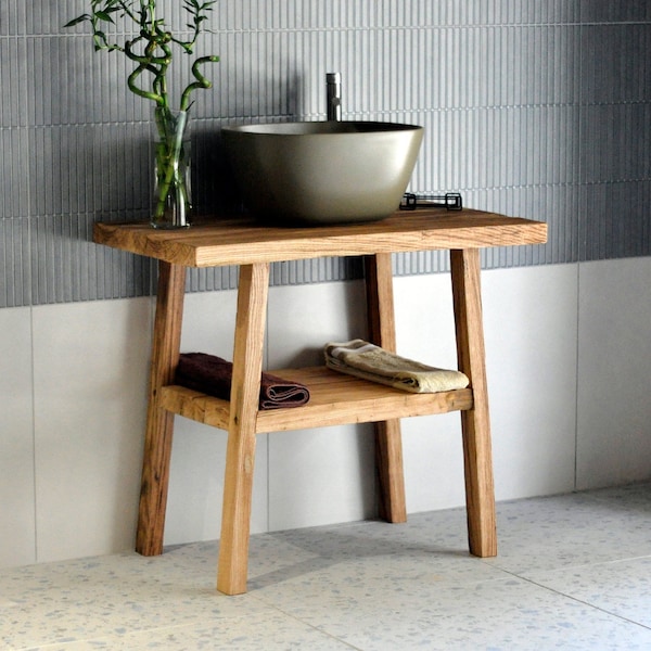 Live Edge Vanity With Single Sink - Etsy