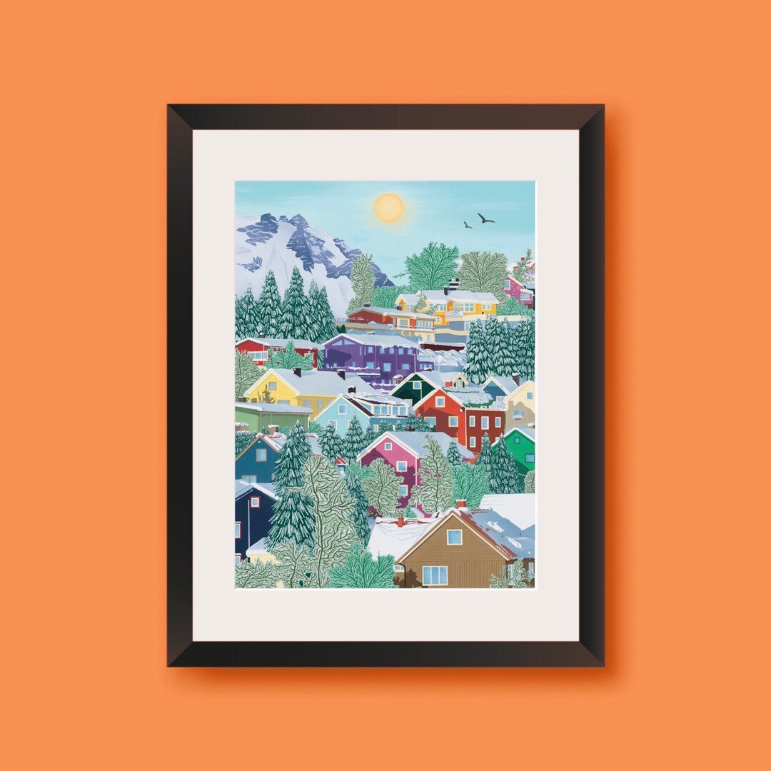 A4 Norway Art Print / Tromsø Art Print / Tromso Art Print / Scandinavia ...