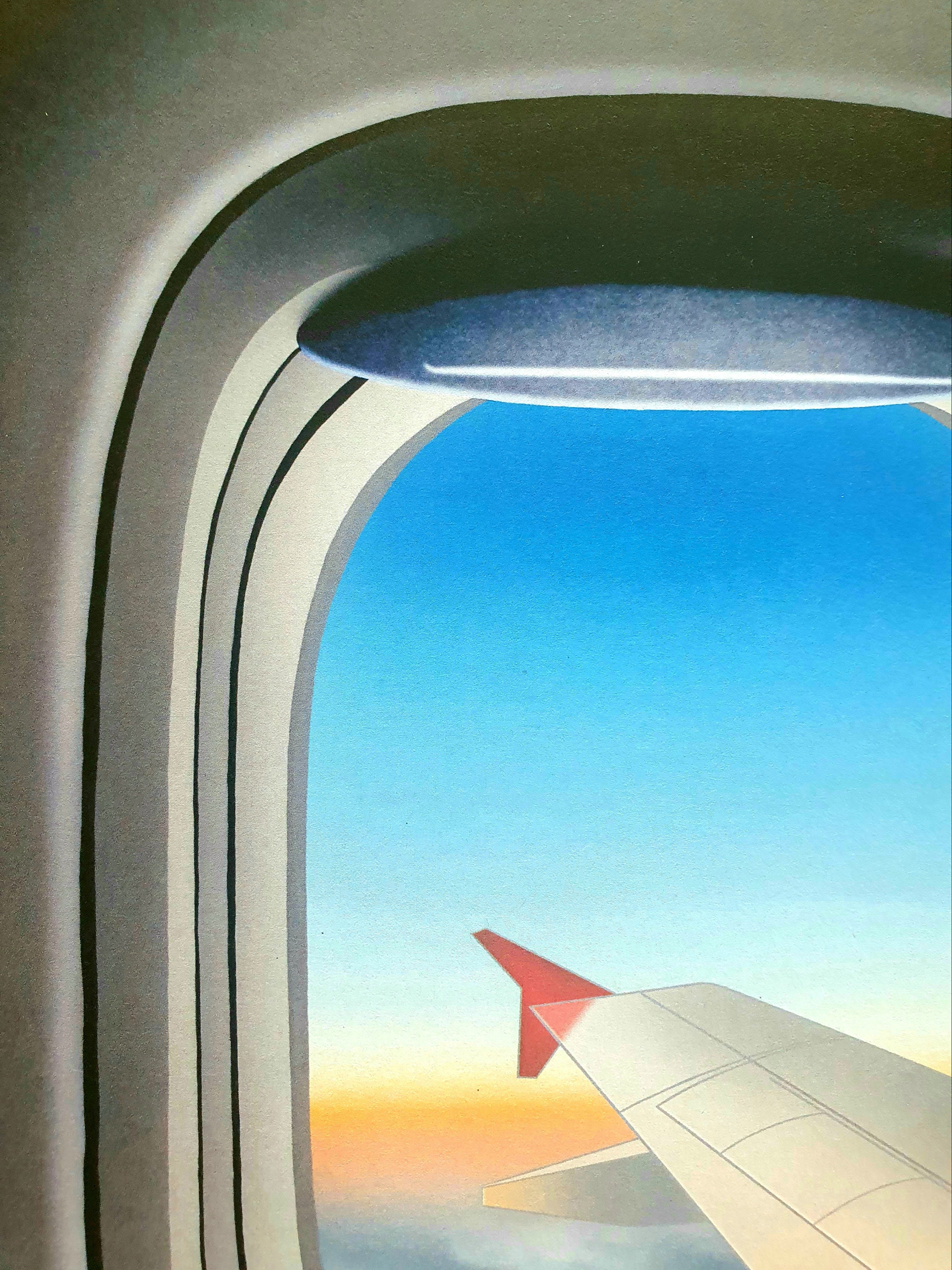 A4 Aeroplane Window Art Print / Airplane Window Art Print / Travel Art ...