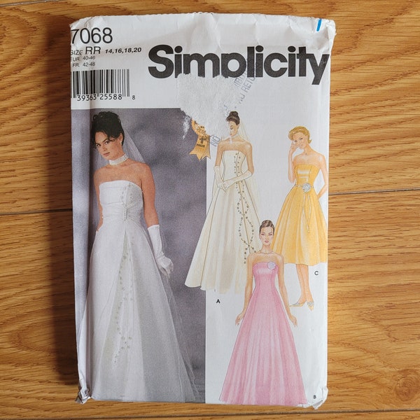 Simplicity Wedding Dress Pattern - Etsy
