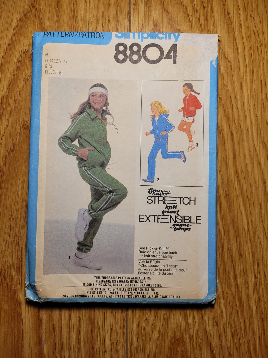 Simplicity 8804, Girls Jogging Suit Pattern, Girls Jacket Pattern ...