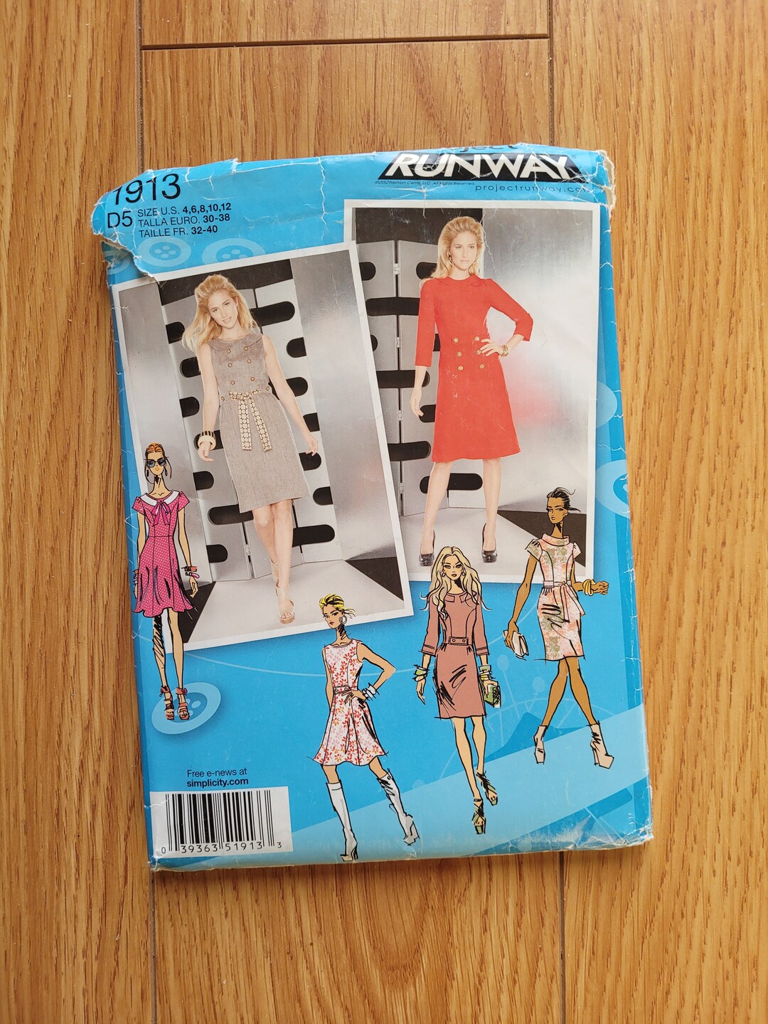 Simplicity 1913, Project Runway Pattern, Size 4-12, Dress Pattern ...