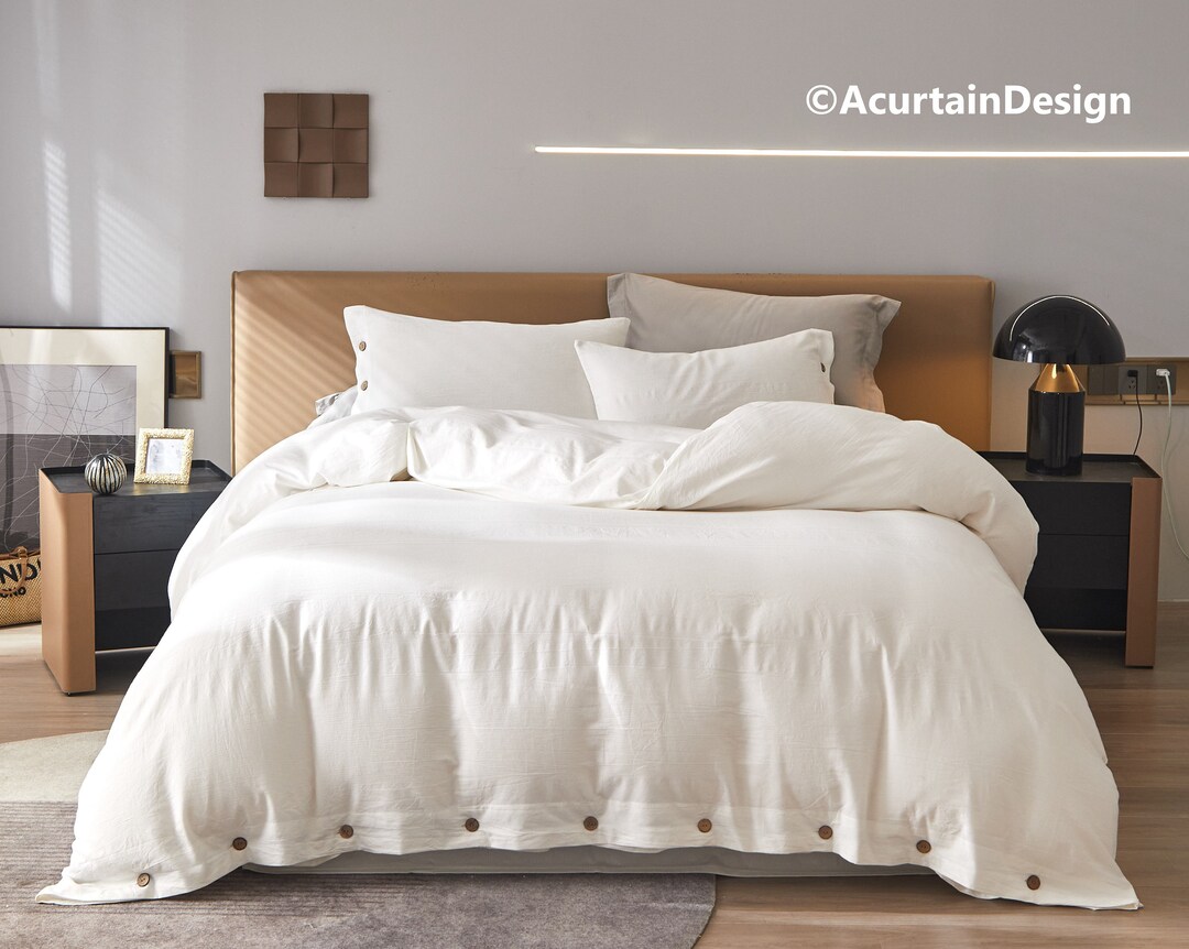Cozbedding™ Minimalist Washed Cotton 4PCS Bedding Set - Etsy